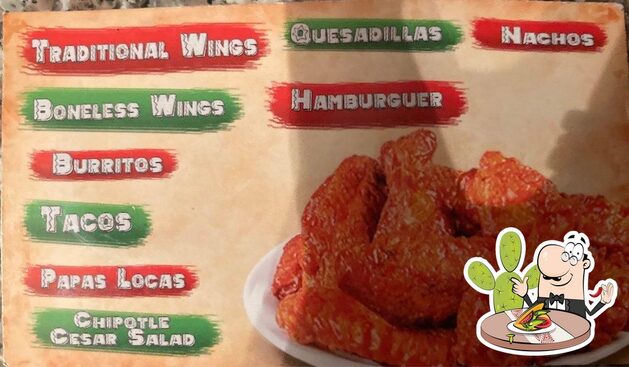 Menu at Taqueria la reyna de las wings & tacos restaurant, Columbus