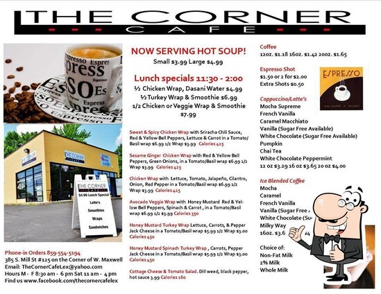 The Corner Cafe', Lexington - Restaurant menu, prices and reviews