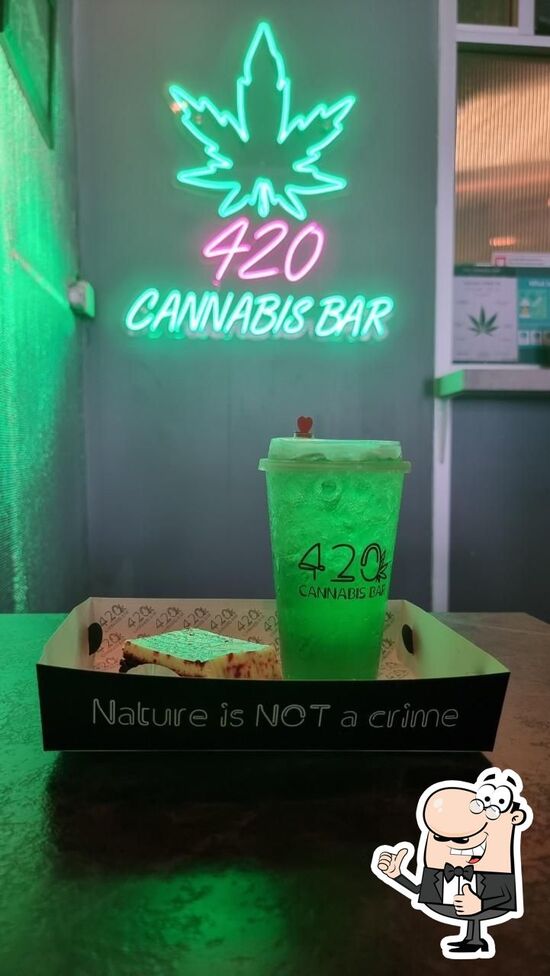 Menu at 420 Cannabis bar Silom, Bangkok
