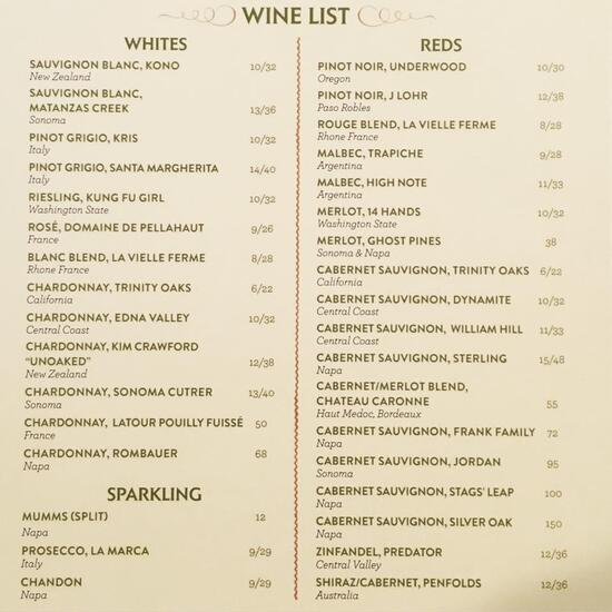 Menu at The Grill at Legacy Ridge restaurant, Westminster