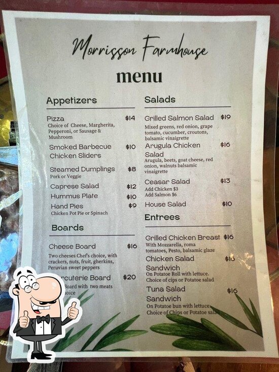 Menu at The Morrison Farmhouse pub & bar, Morrison
