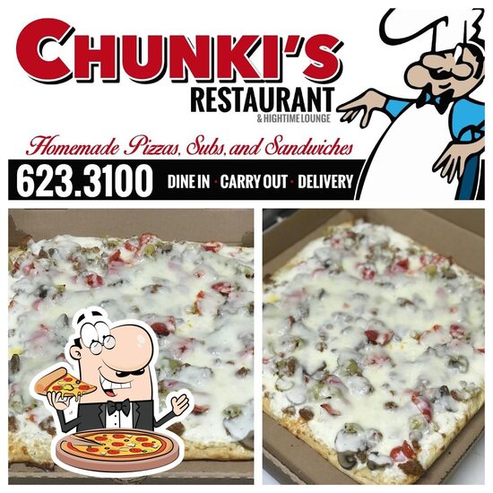 Menu at Chunki's Pizza & Subs pizzeria, Clarksburg