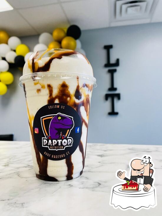 Menu at Raptor Nutrition cafe, Dubuque