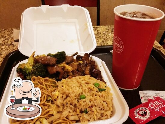 Menu at Panda Express fast food, Santa Ana, W 17th St
