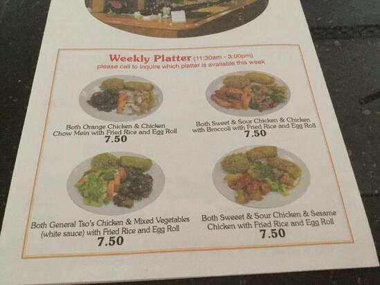 Menu at Chef Lee Chinese Restaurant, USA