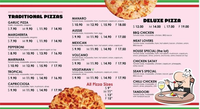 Menu at Kilmore Pizza & Pasta pizzeria, Kilmore, 38 Sydney St