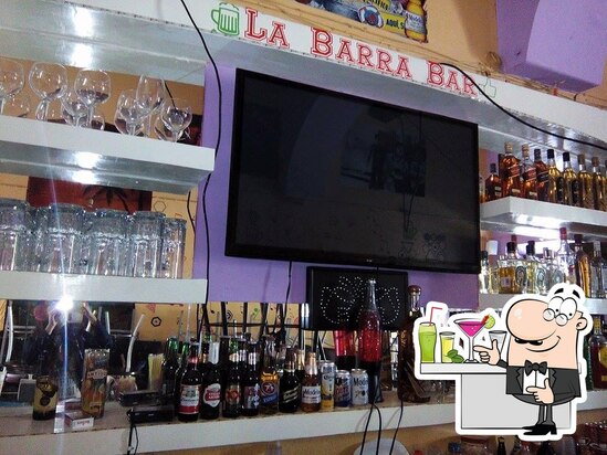 Menu at La Barra Bar, Amatitán