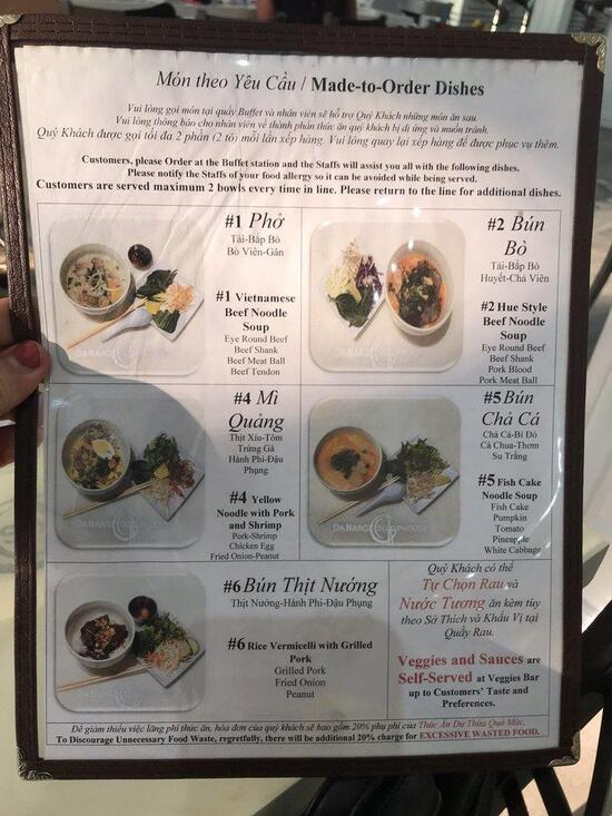 Menu at DaNang Souphouse restaurant, Richardson