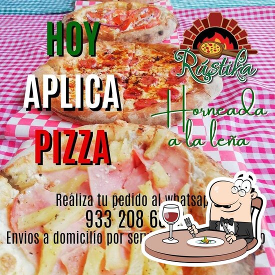 Menu at Rustika pizza pizzeria, Paraíso