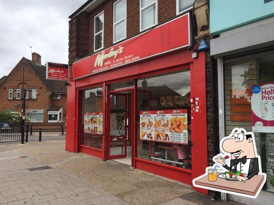 Menu at Morley's fast food, London, 213 Bromley Road Catford