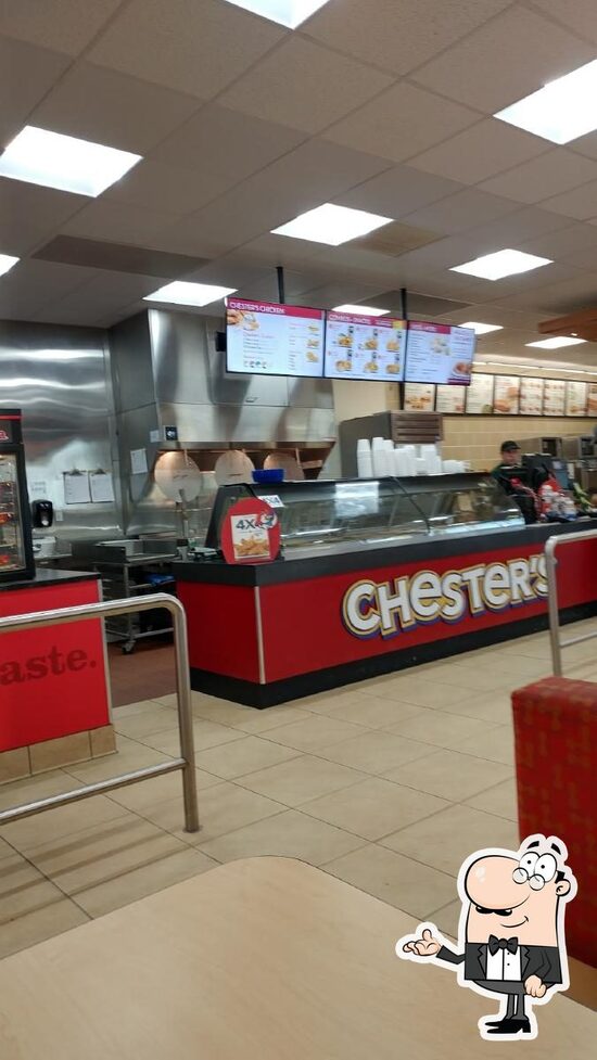 Menu at Chester's chicken restaurant, Midland
