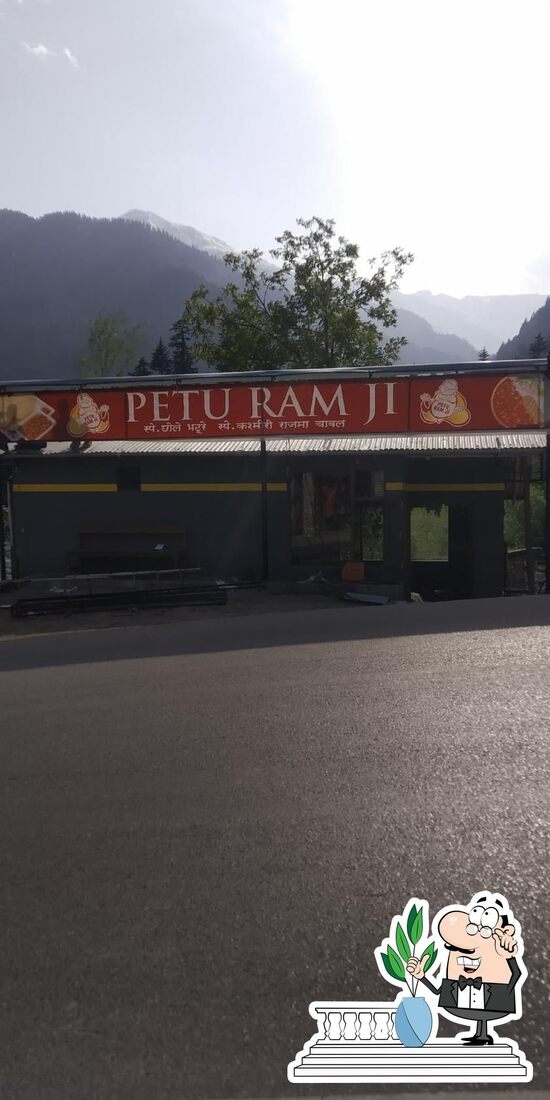 Menu at PETU RAAM JI -special chole bhature, Manali