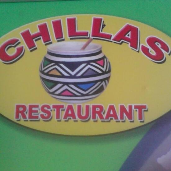 Menu at Chillas Restaurant, South Africa