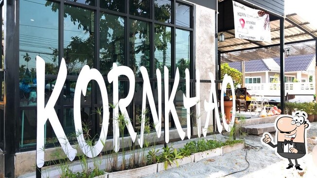 Menu at Korn Khao Coffee cafe, Bang Phra