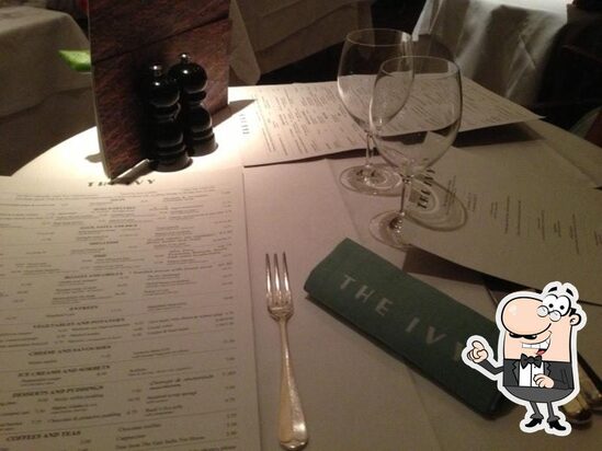 Menu at The Ivy restaurant, London, 1-5 West St