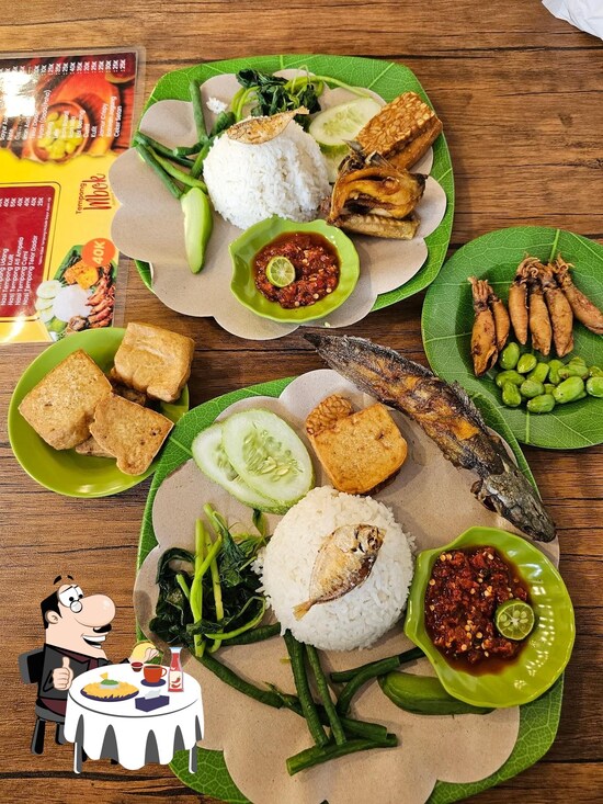 Menu at Tempong Mbok PIK restaurant, North Jakarta