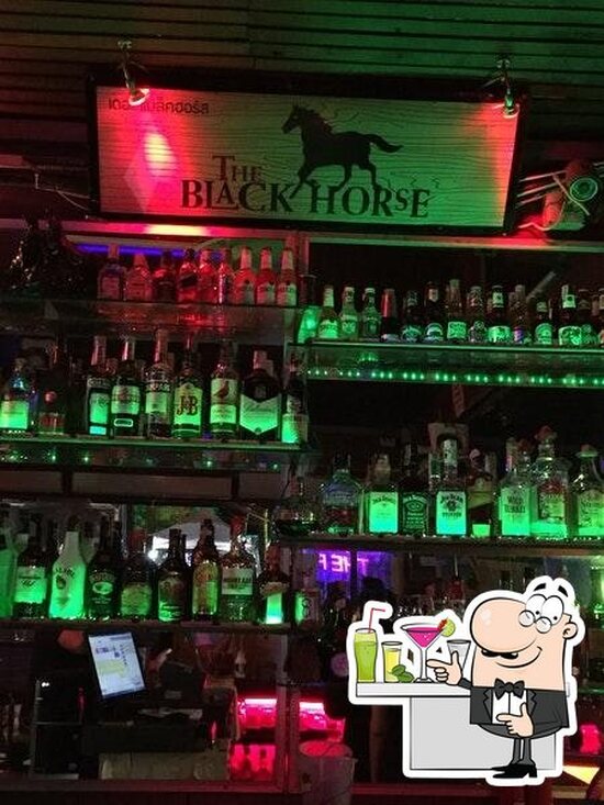 Menu at Black Horse Bar, Pa Tong