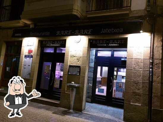 Carta de Bare bare taberna-jatetxea, San Sebastián