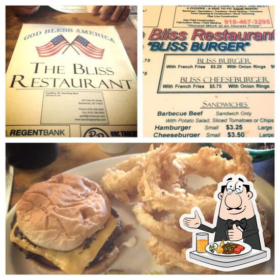 Menu at Bliss Restaurant, Nowata
