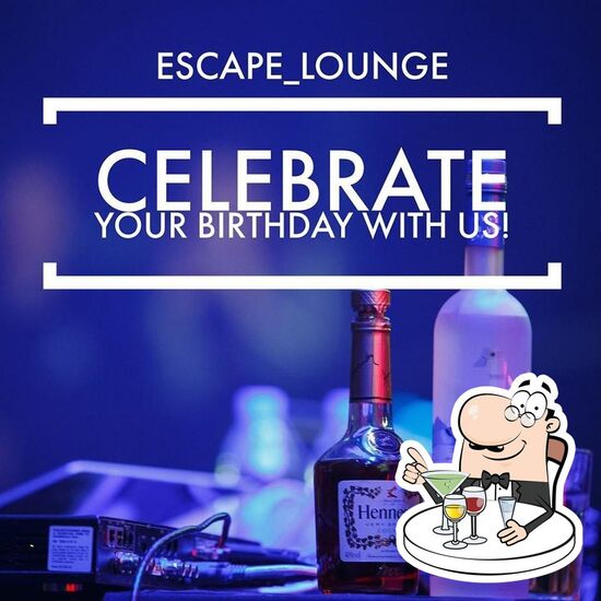 Menu at Escape Lounge club, Fort Lauderdale