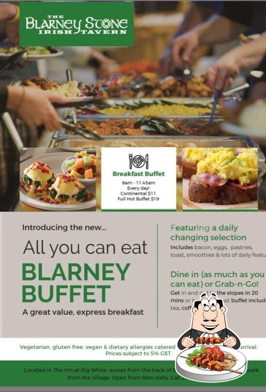 Menu at The Blarney Stone Irish Tavern pub & bar, Canada, Big White Rd