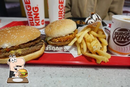 Menu at Burger King fast food, Nuremberg, Tillypark