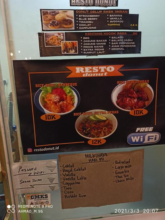 Carta de Madani Resto Coffee And Do Bread - JayaBakery, Indonesia