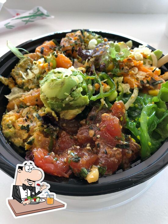 Menu at Local Poke restaurant, Houston, Washington Ave