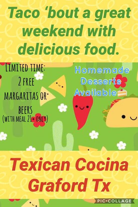Menu at Texican Cocina restaurant, Graford