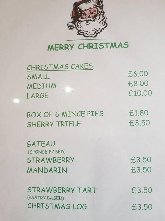 Menu at Tomlins Bakehouse restaurant, Warrington