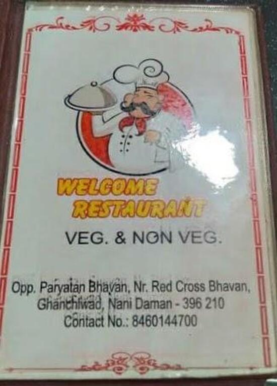 Menu at Welcome Restaurant Veg & Non Veg, Daman