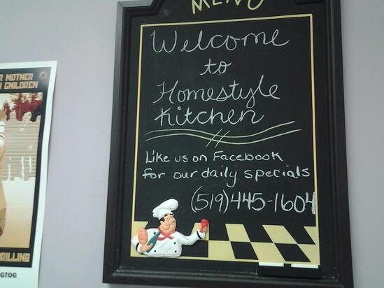 Menu at Homestyle Kitchen, Canada