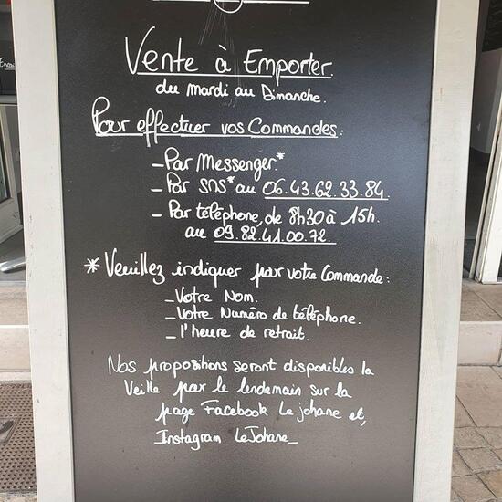 Menu of Le Johane cafe, Béziers - reviews and ratings