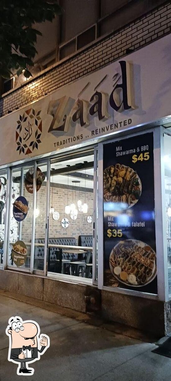 Menu at Zaad restaurant, Toronto, 348 Bloor St W