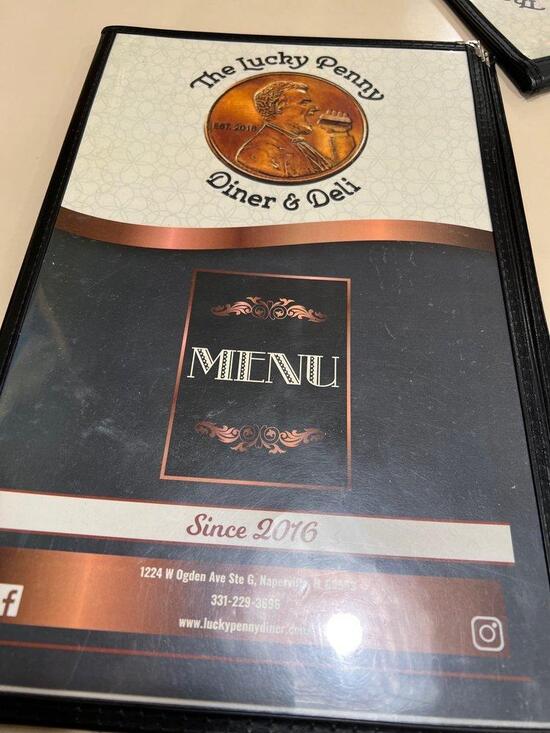 Menu at The Lucky Penny Diner and Deli restaurant, Naperville