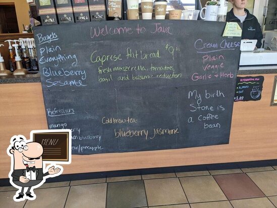 Menu at Java & Friends cafe, East Greenville