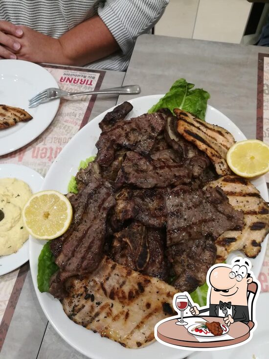Menu at Tirana restaurant, Ilford