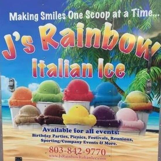 Menu at J'S Rainbow Italian Ice, Yemassee