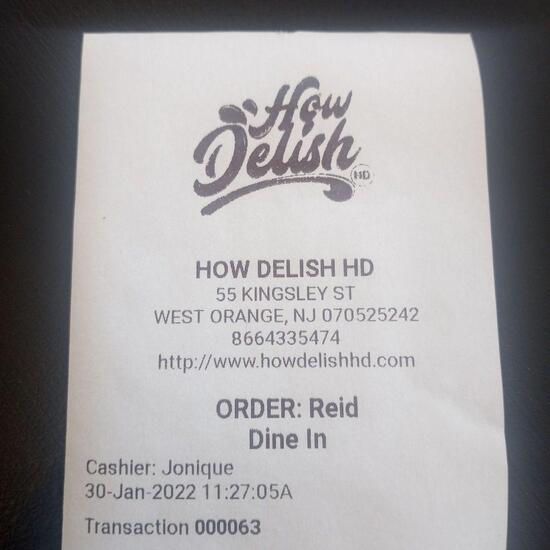 Menu at How Delish HD restaurant, West Orange, 55 Kingsley St