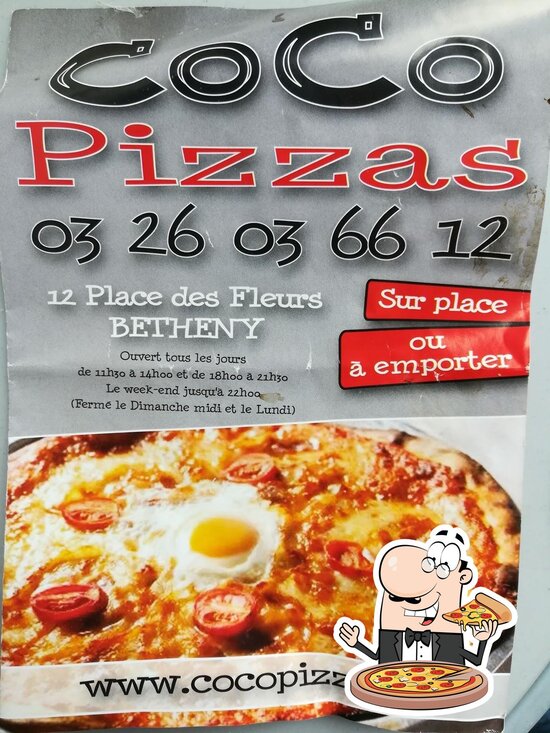 Menu au Coco Pizzas pizzeria, Bétheny