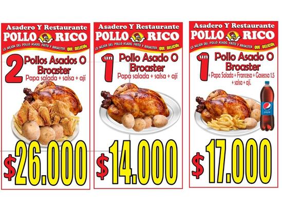 Menu at Restaurante y Asadero Pollo Rico, El Banco