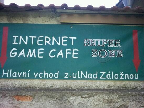 Menu at Sniper Zone pub & bar, Prague