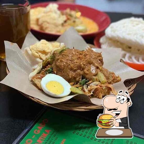 Menu at Gado-Gado Kartika restaurant, South Jakarta, Jl. Sekolah Duta V