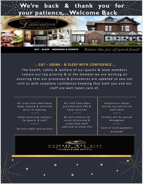 The Lauriston Hotel in Ardrossan - Restaurant reviews