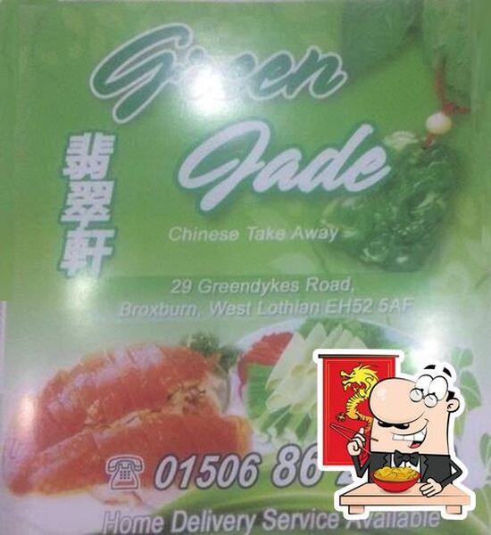 Menu at Green Jade fast food, Broxburn