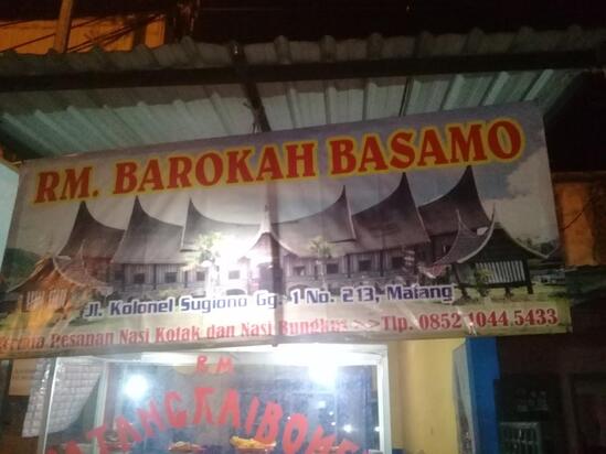 Menu at Rumah Makan Barokah Basamo, Malang