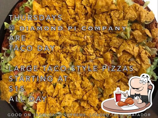 Menu at Diamond Pi Company pizzeria, Monticello