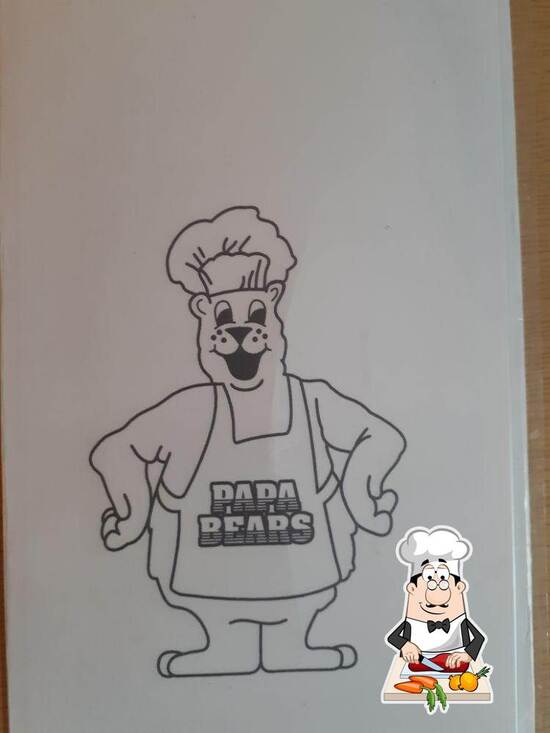 Menu at Papa Bears restaurant, Muskegon