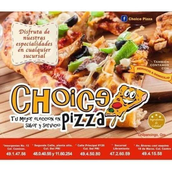 Carta del restaurante Choice Pizza Sucursal Pri, Chilpancingo del los ...