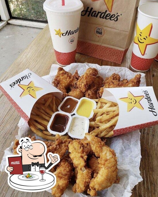 Menu at Hardee’s fast food, London, KY-192